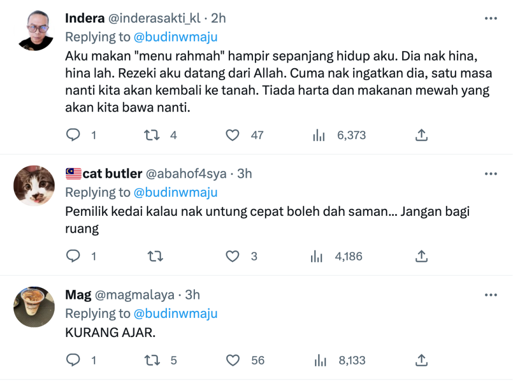 Curah Air Minum Di Menu Rahmah? Netizen Dakwa Exco Terengganu Hina Rezeki