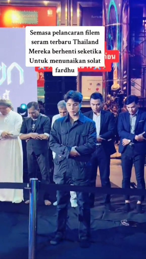 Hentikan Pelancaran Demi Solat Pelakon Filem Khong Kaek Dapat Pujian Warganet