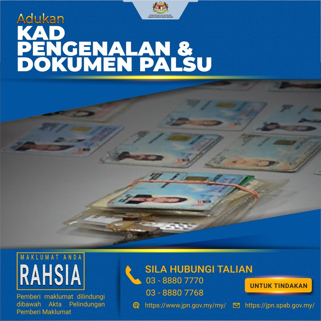 Beli Kad Pengenalan Palsu, Suami Isteri Kerja Sejak 10 Tahun Lalu Ditahan