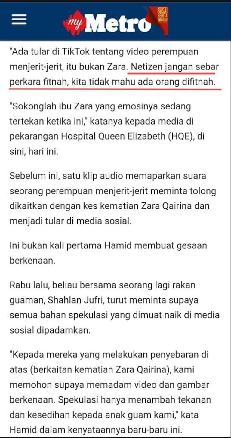 Dari Calon PAS Ke Peguam Keluarga Zara, Hamid Ismail Dipuji Tak Selit Isu Politik