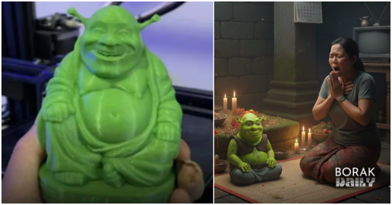 Disangka Patung Buddha, Wanita Rupanya Sembah Shrek Selama Empat Tahun